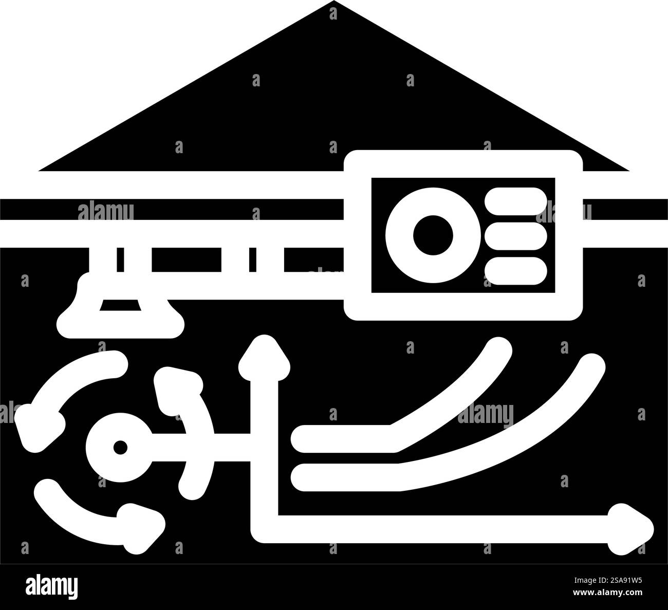 ventilation rate glyph icon vector. ventilation rate sign. isolated ...