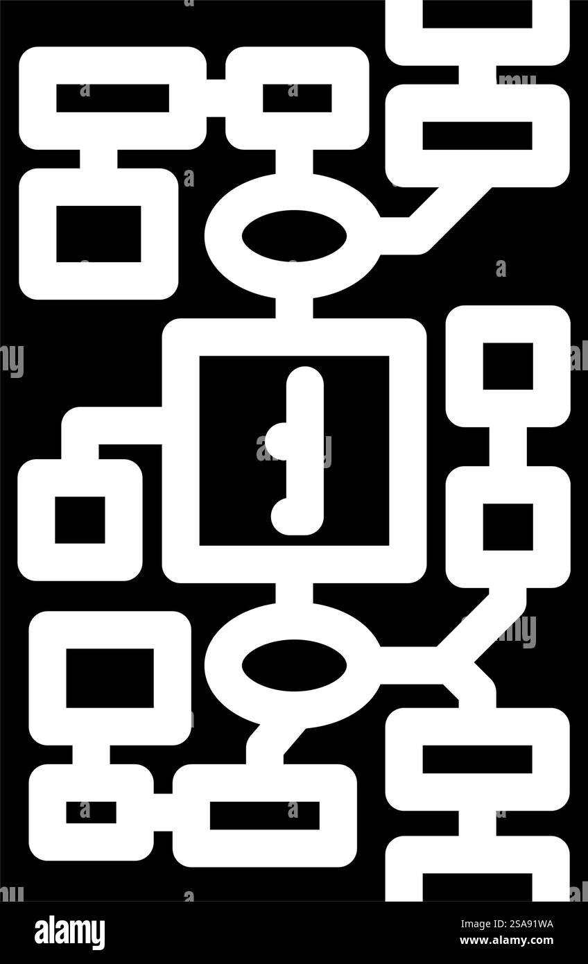 information mapping technical writer glyph icon vector. information ...