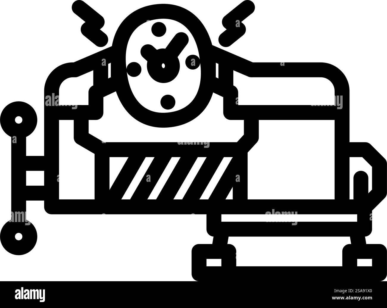 compression time management line icon vector. compression time ...