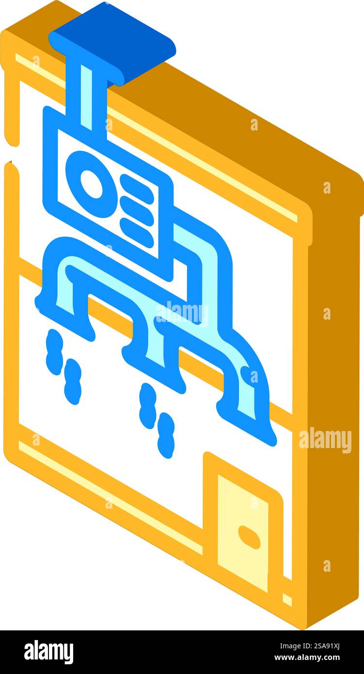 air exchange ventilation isometric icon vector. air exchange ...