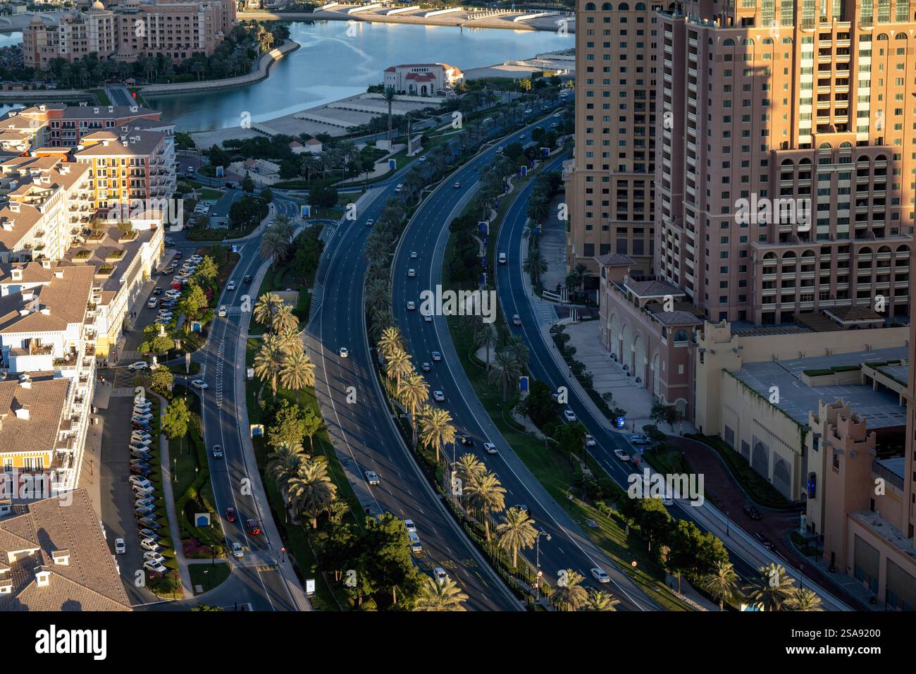Aerial view of Peral Qatar Porto Arabia Doha Qatar Stock Photo - Alamy