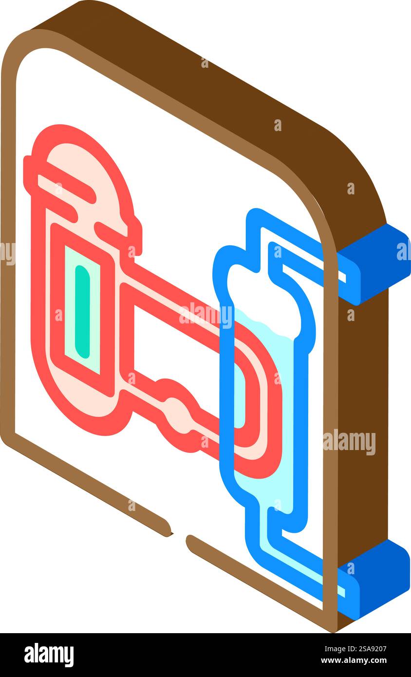 reactor nuclear energy isometric icon vector. reactor nuclear energy ...