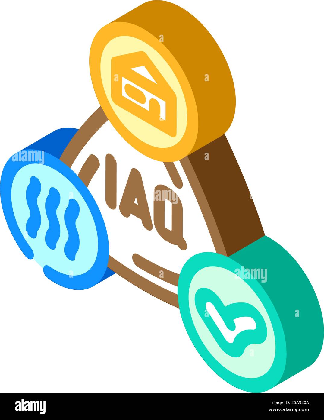 indoor air quality iaq isometric icon vector. indoor air quality iaq ...