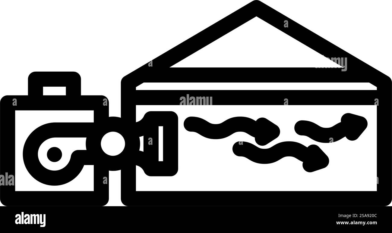 supply air ventilation line icon vector. supply air ventilation sign ...