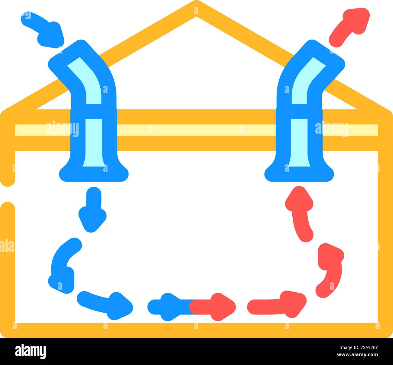 mechanical ventilation color icon vector. mechanical ventilation sign ...
