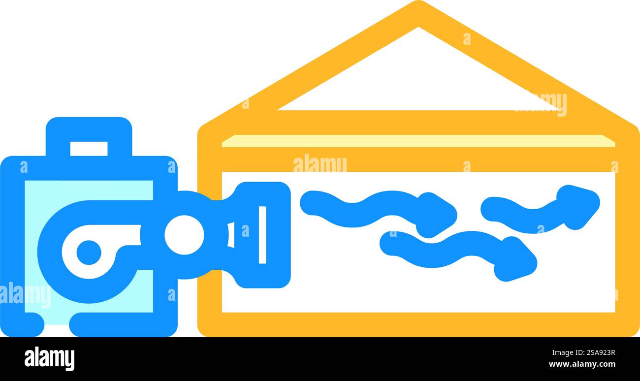 supply air ventilation color icon vector. supply air ventilation sign ...