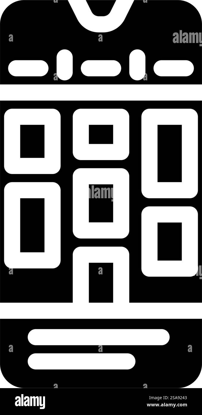 time blocking app management glyph icon vector. time blocking app ...