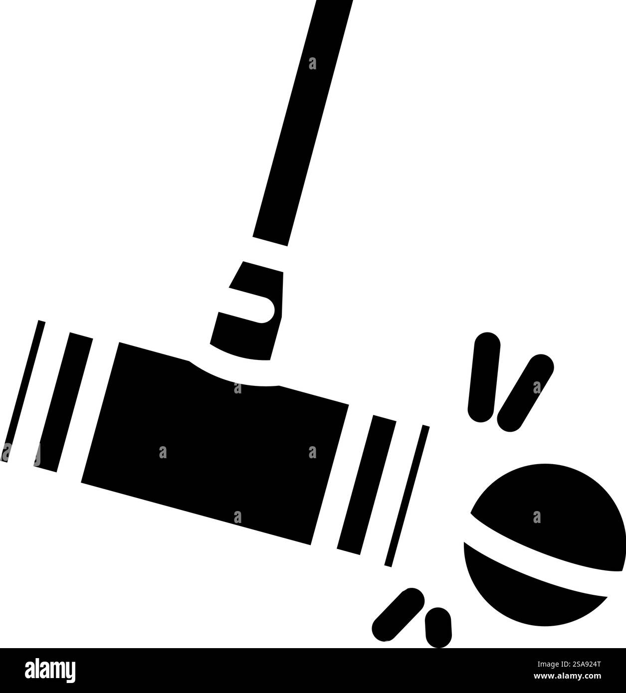 stroke croquet game glyph icon vector. stroke croquet game sign ...