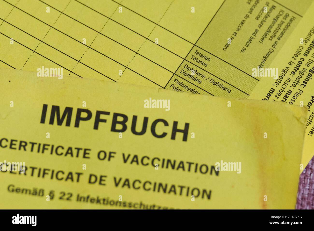ILLUSTRATION - 29 January 2025, Berlin: The tetanus, diphtheria and ...