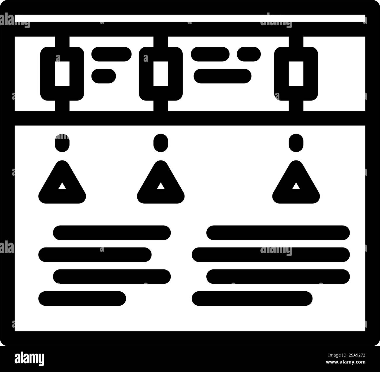 technical review line icon vector. technical review sign. isolated ...