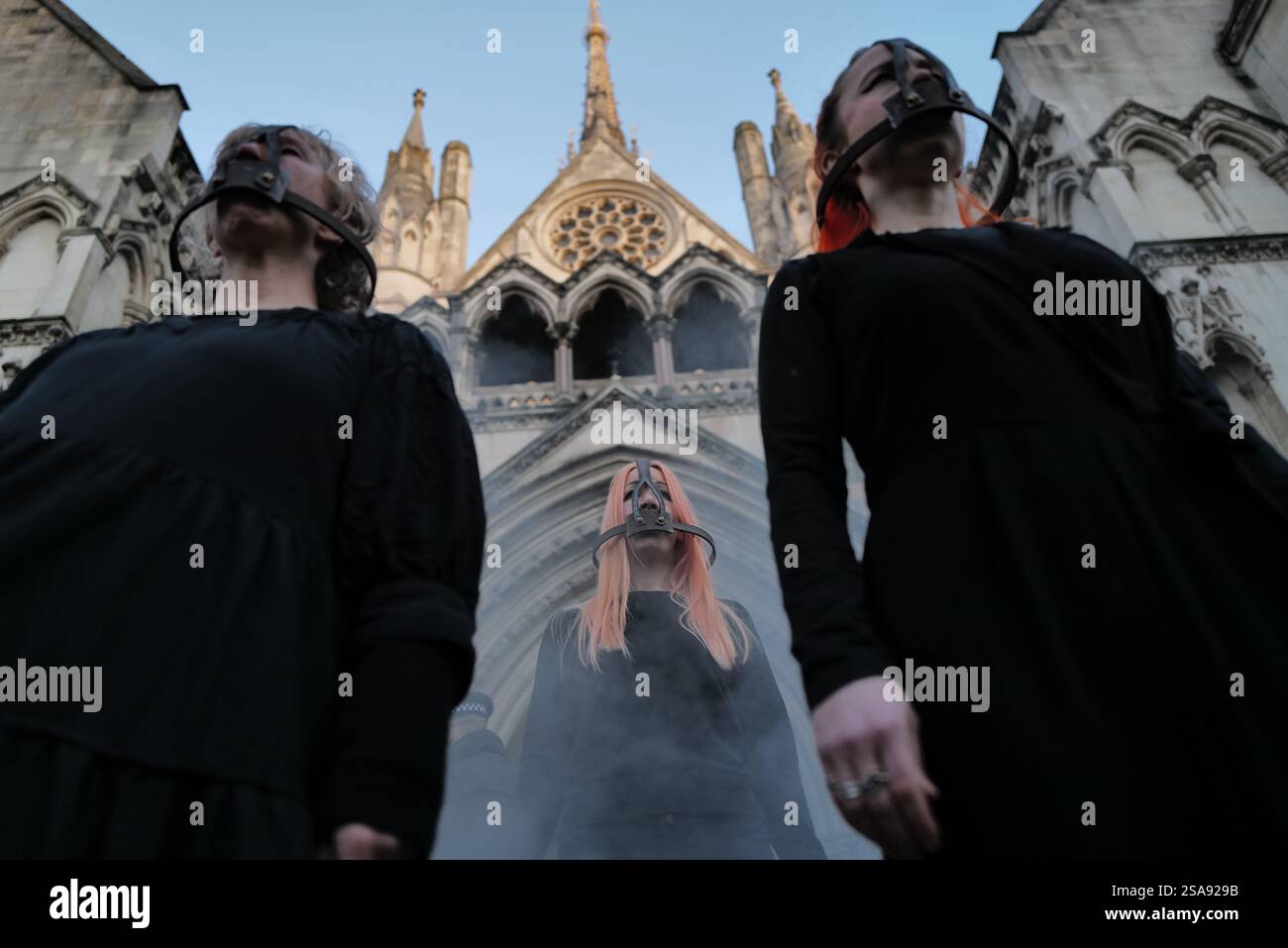 Three women silenced by Scold's Bridles, medieval torture devices once ...