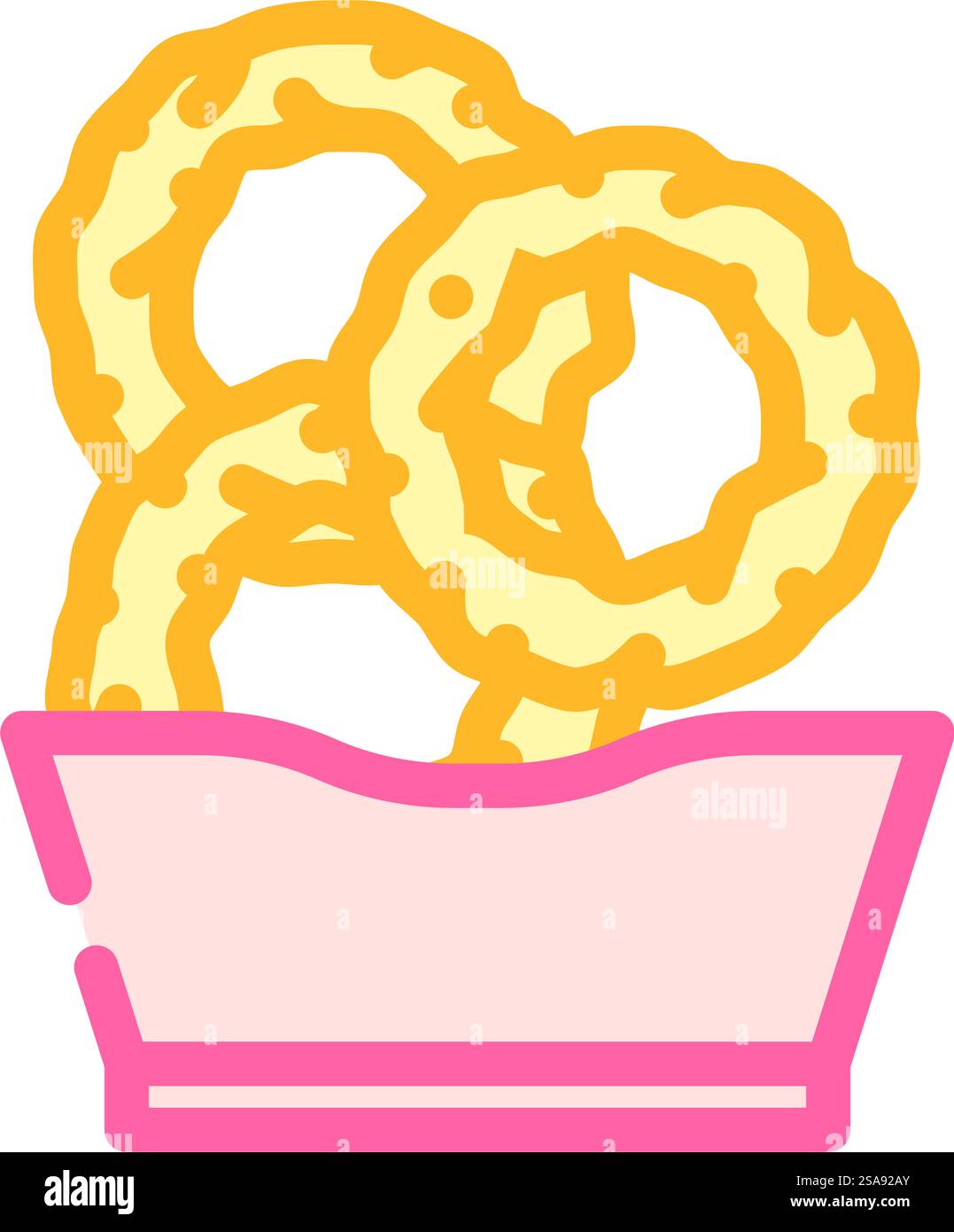 onion rings fast food color icon vector. onion rings fast food sign ...