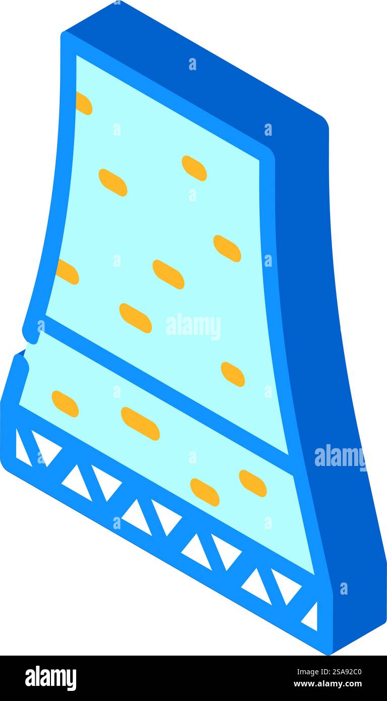 cooling tower nuclear energy isometric icon vector. cooling tower ...
