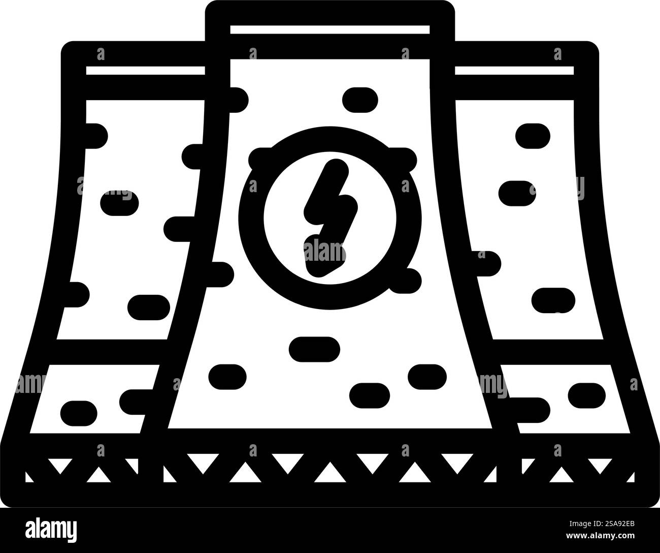 electricity nuclear energy line icon vector. electricity nuclear energy ...
