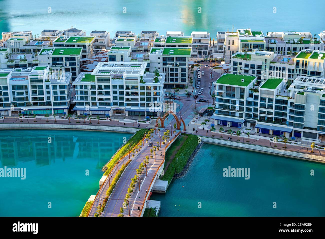 Aerial view of Gewan island Pearl Qatar Stock Photo - Alamy