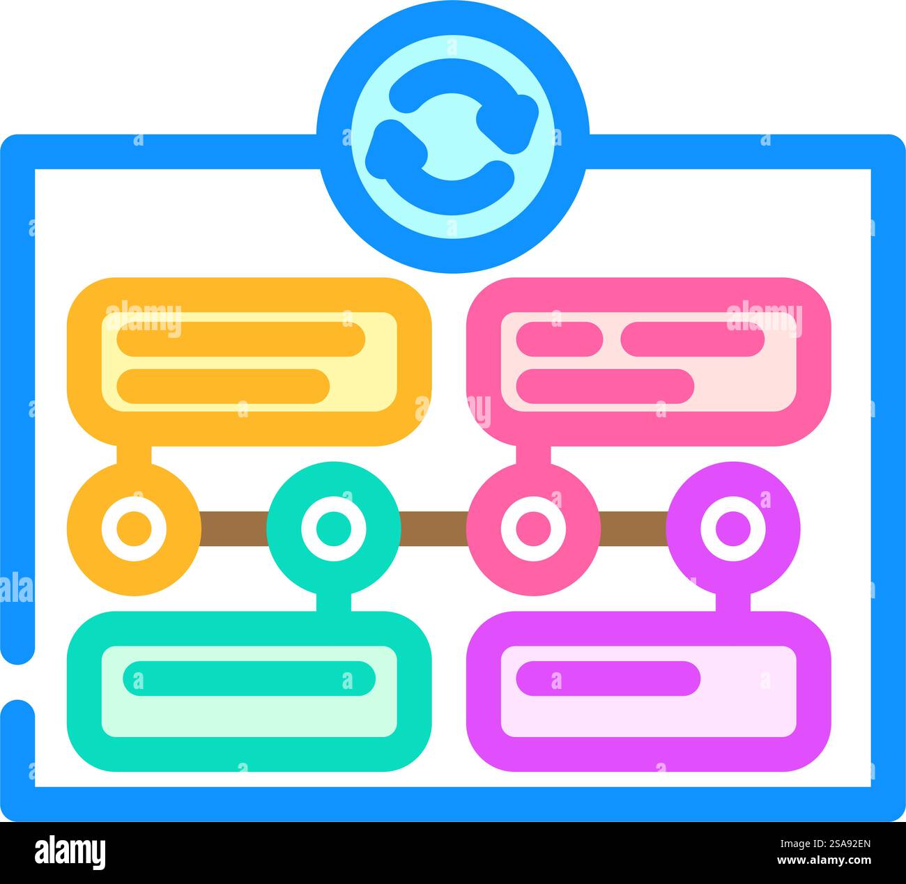 content updates technical writer color icon vector. content updates ...