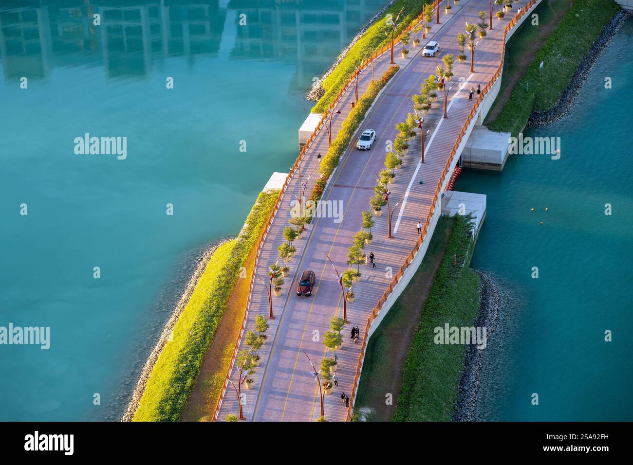 Aerial view of Gewan island Pearl Qatar Stock Photo - Alamy