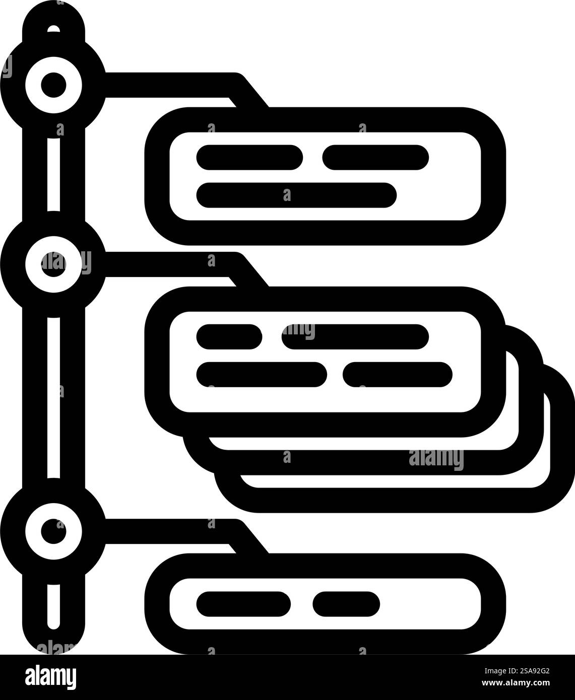 task batching time management line icon vector. task batching time ...