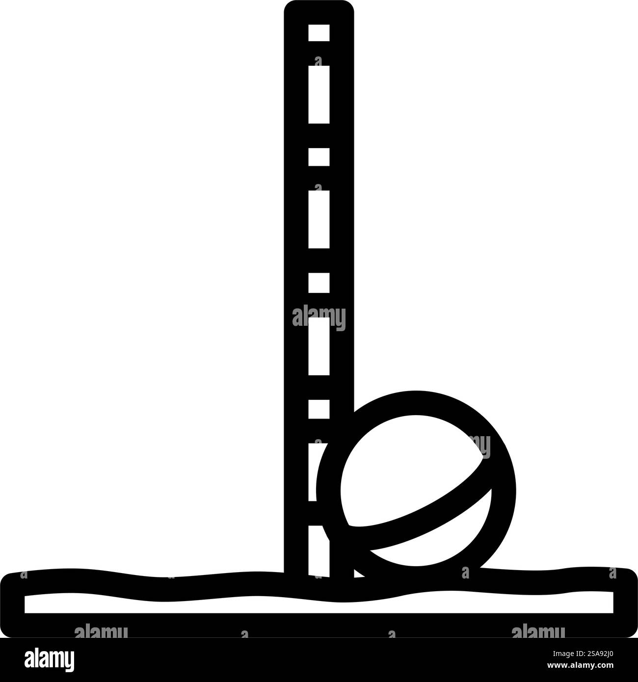 peg out croquet game line icon vector. peg out croquet game sign ...