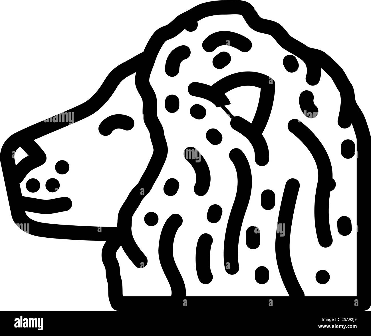 lion animal line icon vector. lion animal sign. isolated contour symbol ...