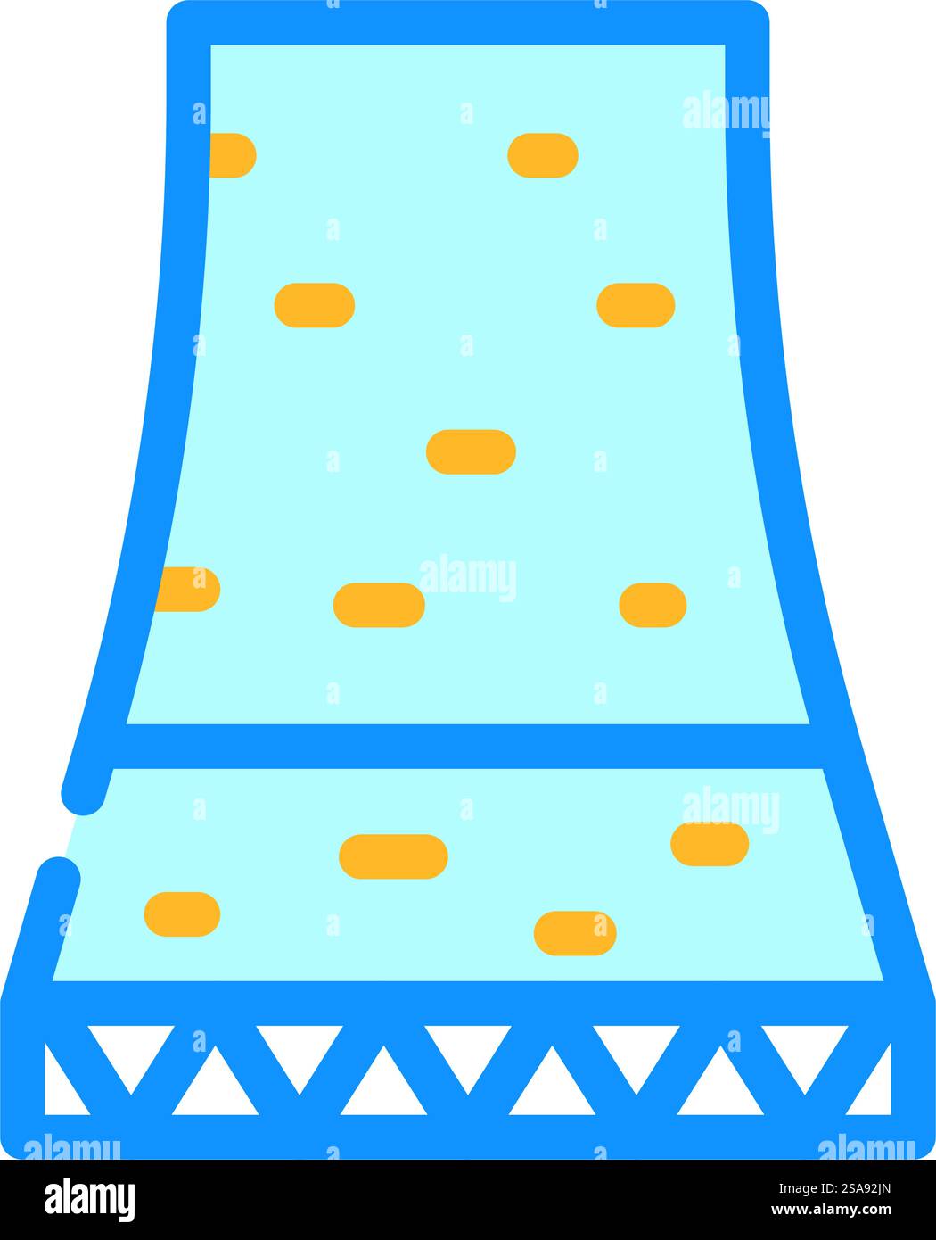 cooling tower nuclear energy color icon vector. cooling tower nuclear ...