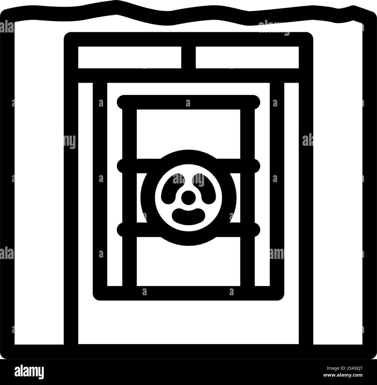 radioactive waste nuclear energy line icon vector. radioactive waste ...