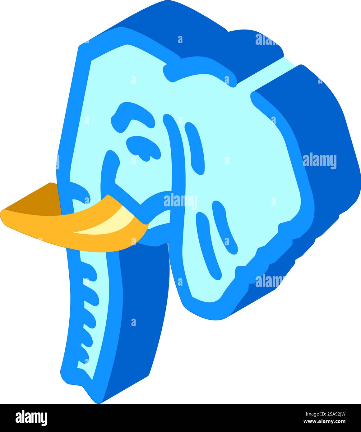 elephant animal isometric icon vector. elephant animal sign. isolated ...