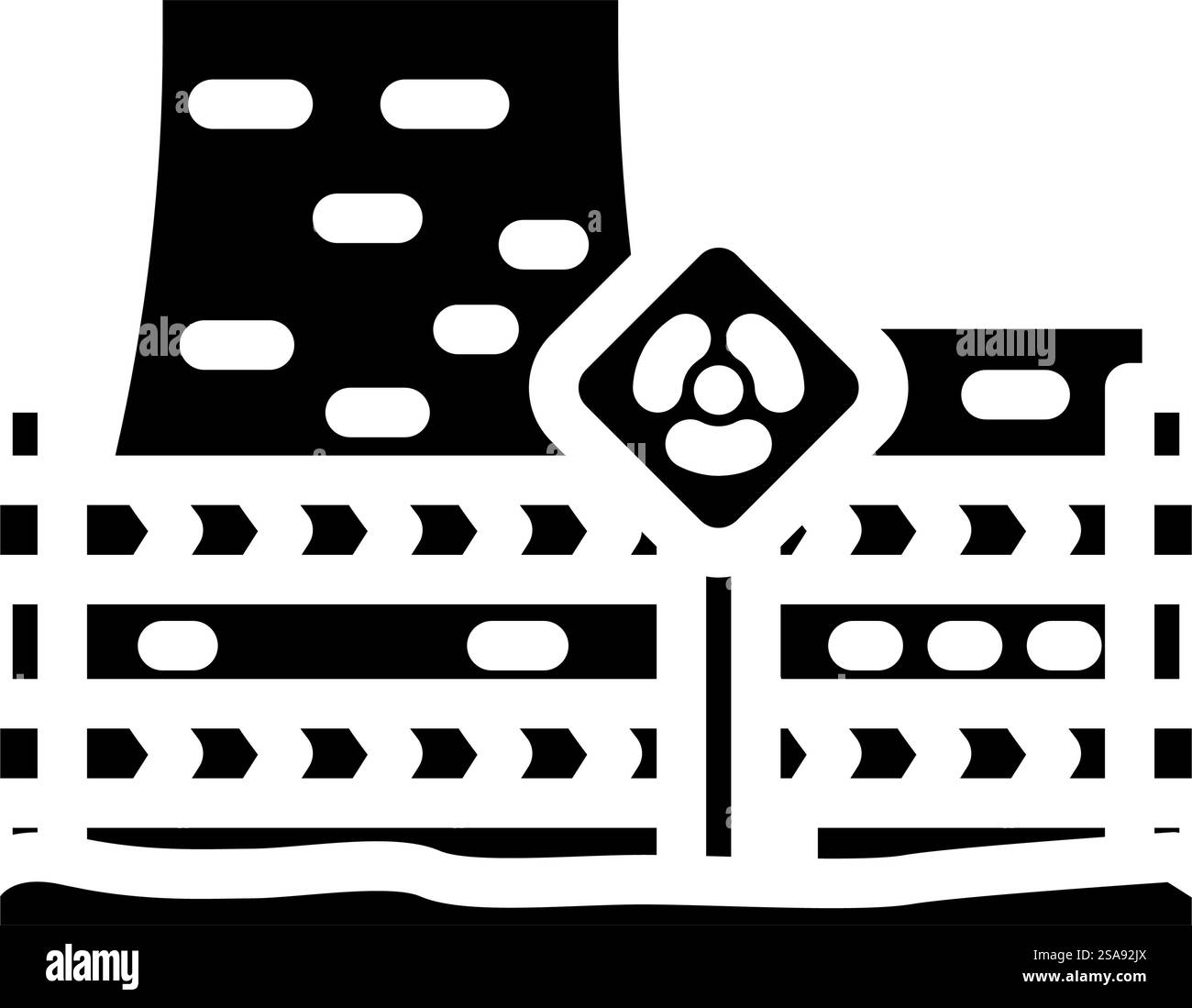 safety nuclear energy glyph icon vector. safety nuclear energy sign ...