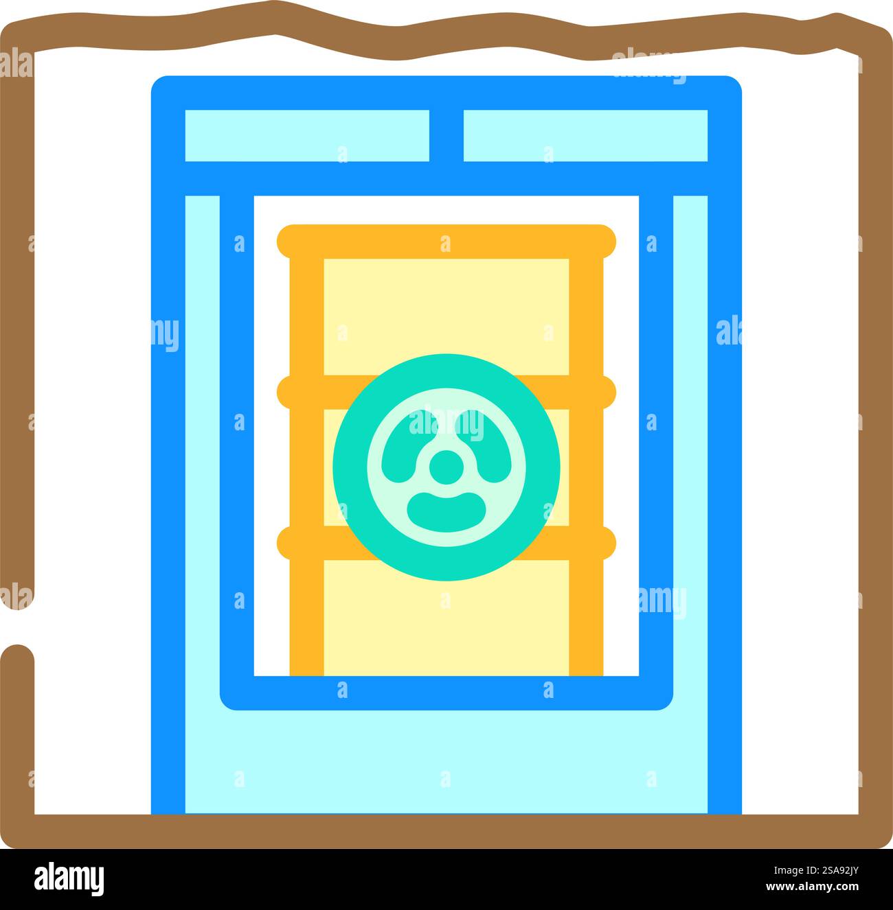 radioactive waste nuclear energy color icon vector. radioactive waste ...