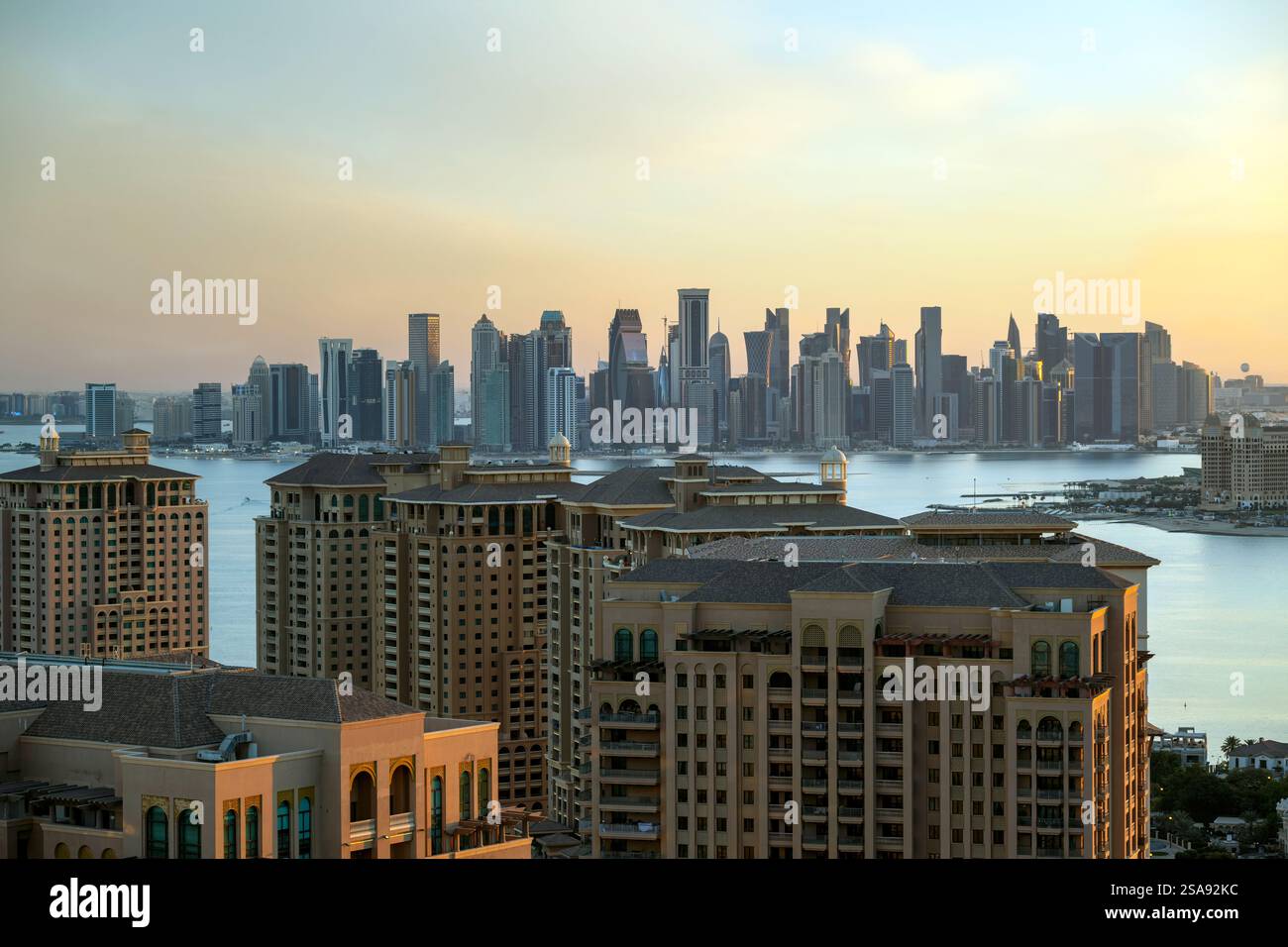 Aerial view of Peral Qatar Porto Arabia Doha Qatar Stock Photo - Alamy