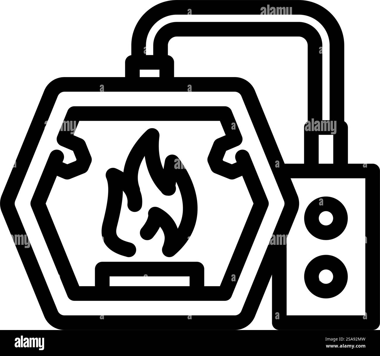 fire blacksmith metal line icon vector. fire blacksmith metal sign ...