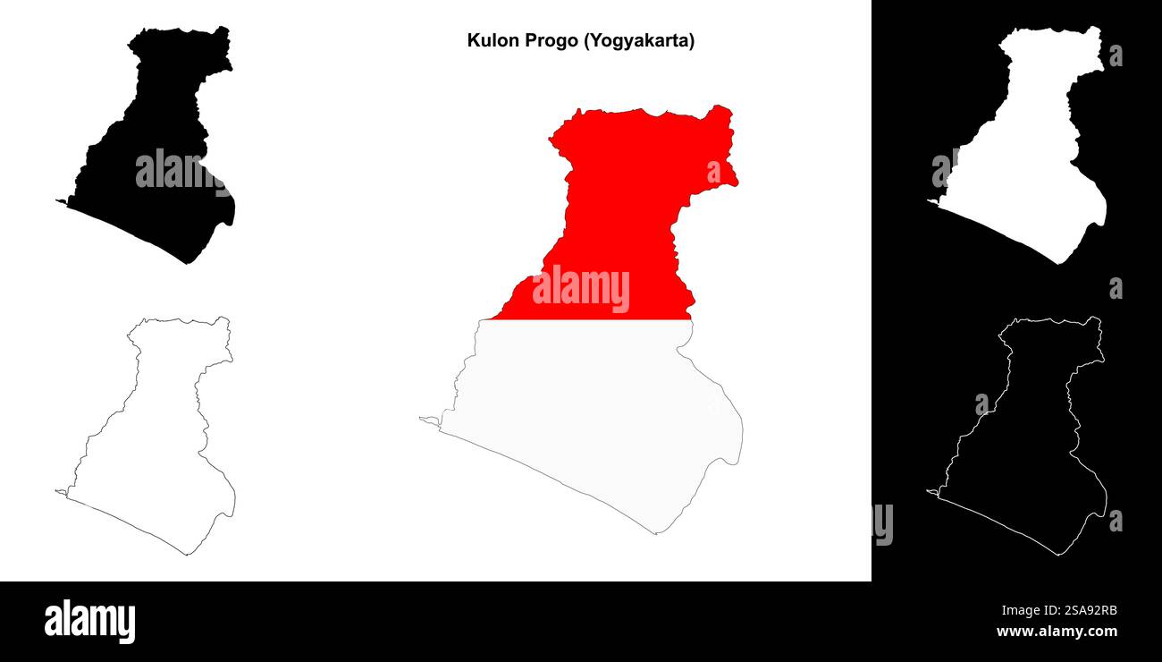 Blank kulon progo map hi-res stock photography and images - Alamy
