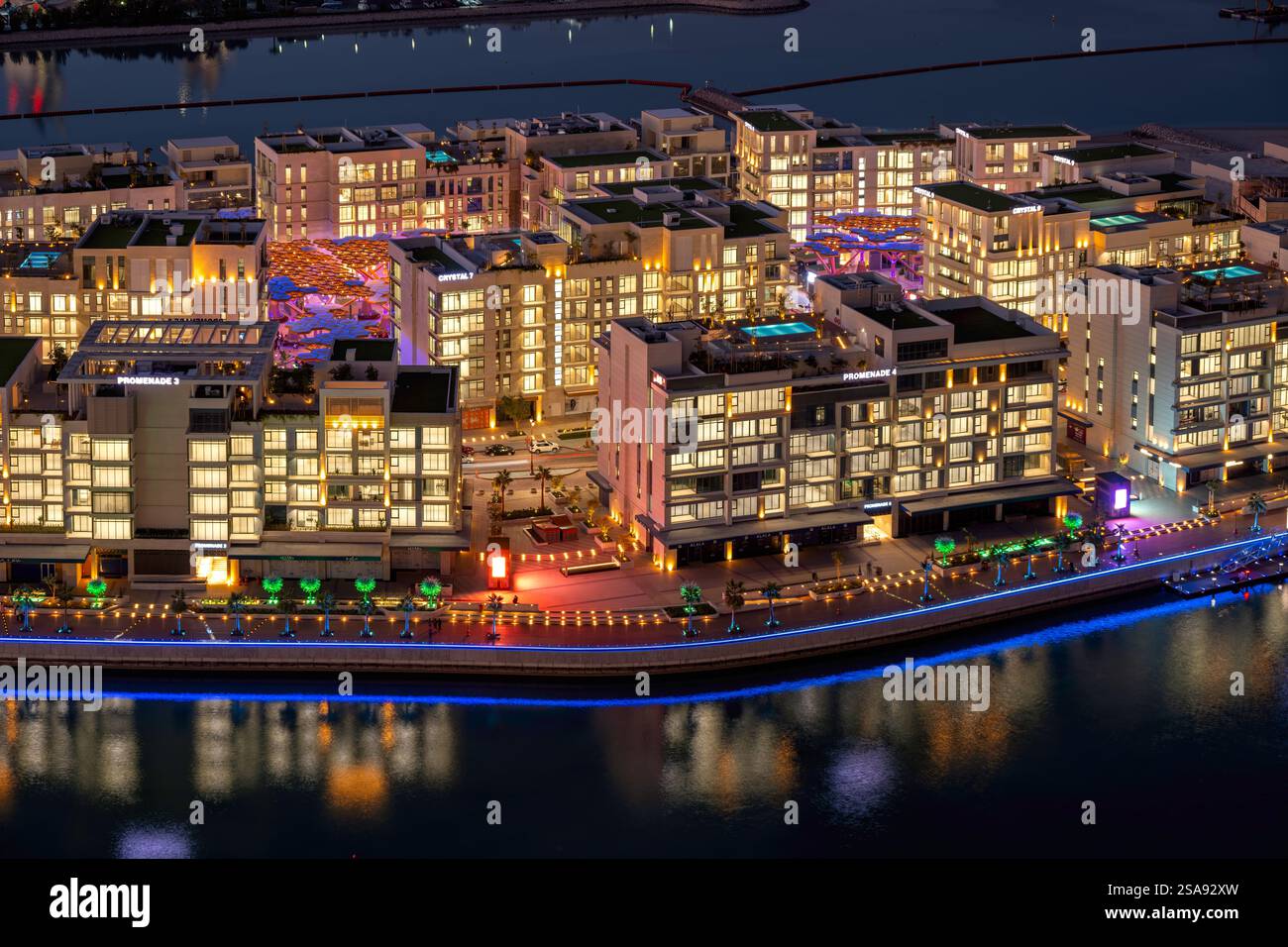Aerial view of Gewan island Pearl Qatar Stock Photo - Alamy