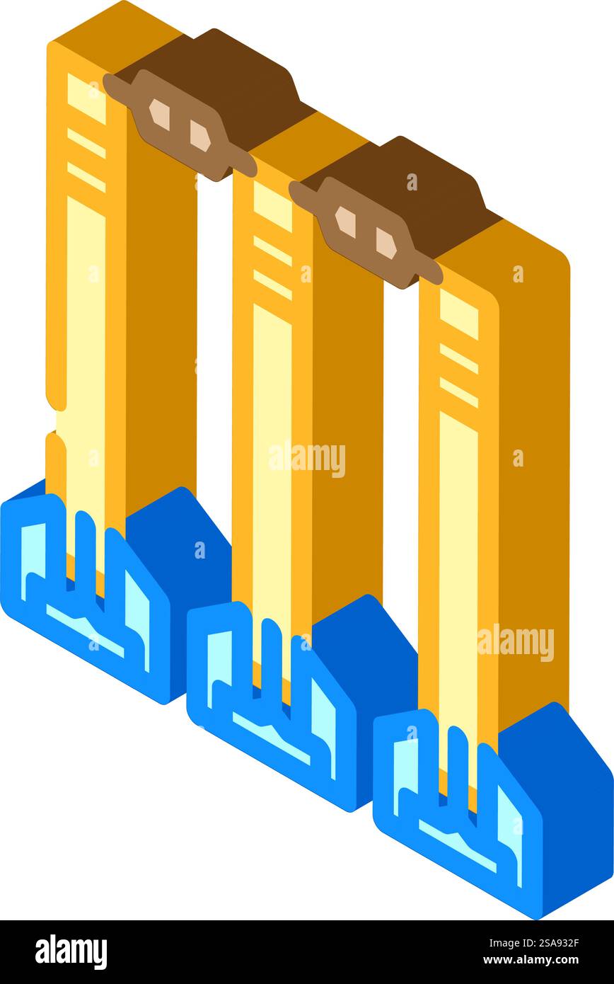 wicket croquet game isometric icon vector. wicket croquet game sign ...