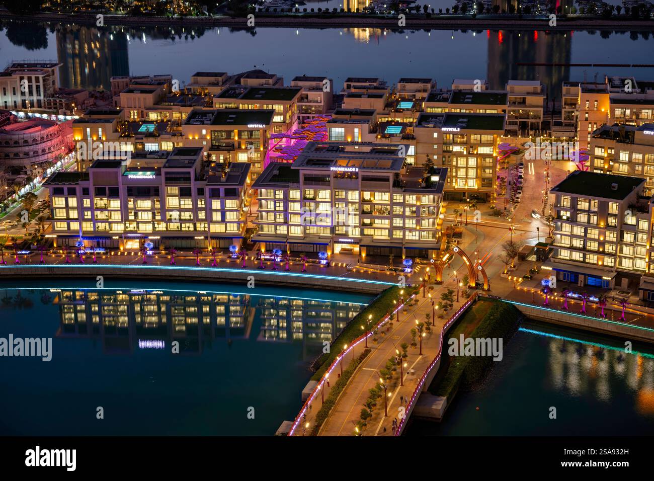 Aerial view of Gewan island Pearl Qatar Stock Photo - Alamy