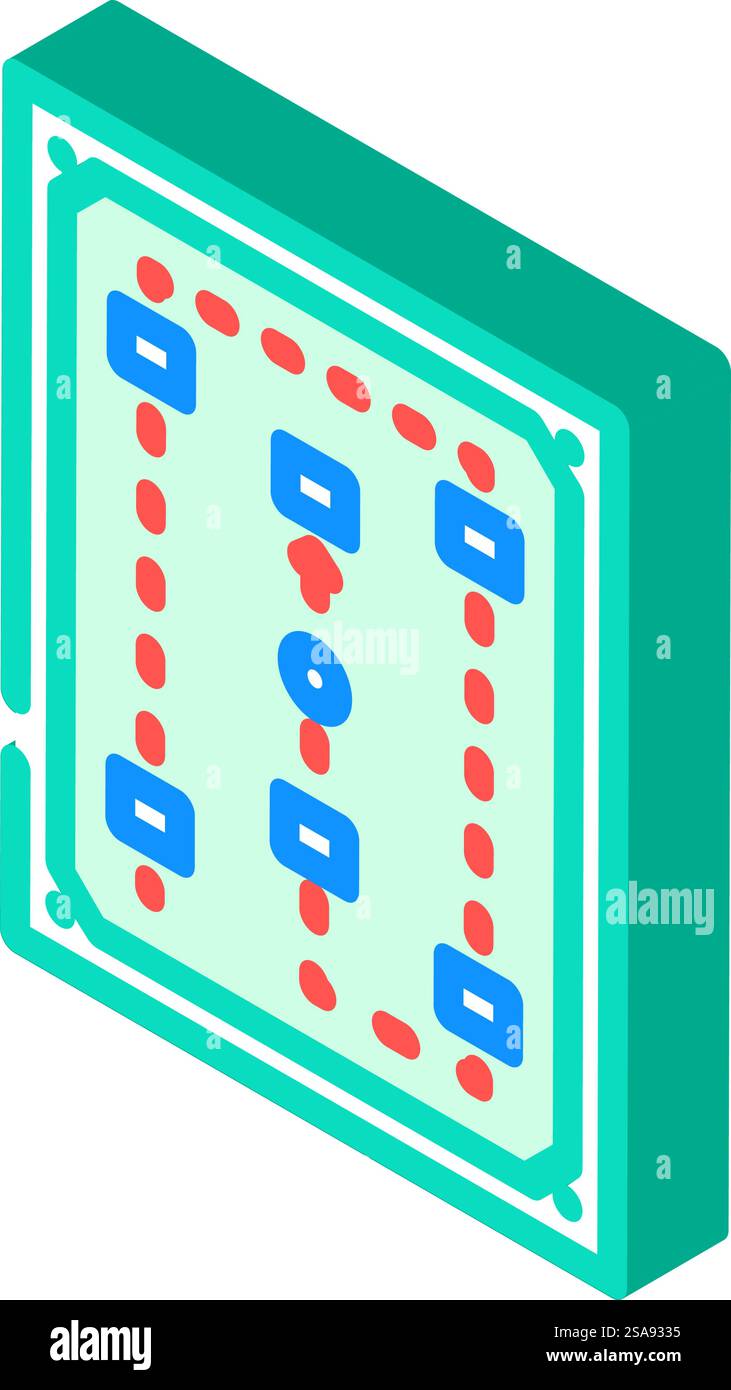 court croquet game isometric icon vector. court croquet game sign ...
