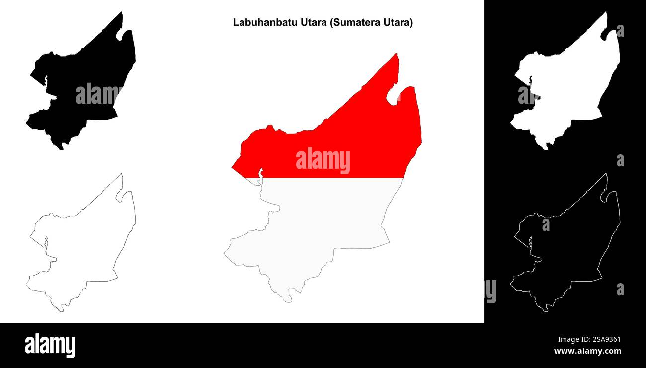Labuhanbatu Utara blank outline map set Stock Vector Image & Art - Alamy