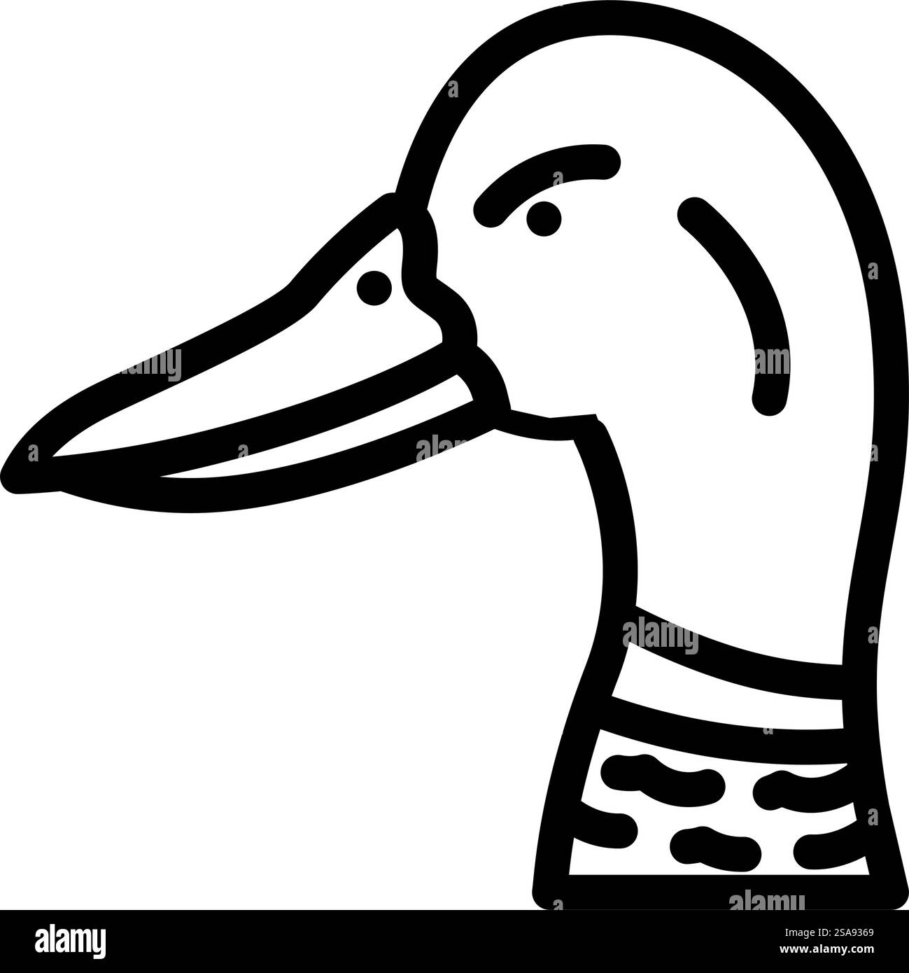 duck animal line icon vector. duck animal sign. isolated contour symbol ...