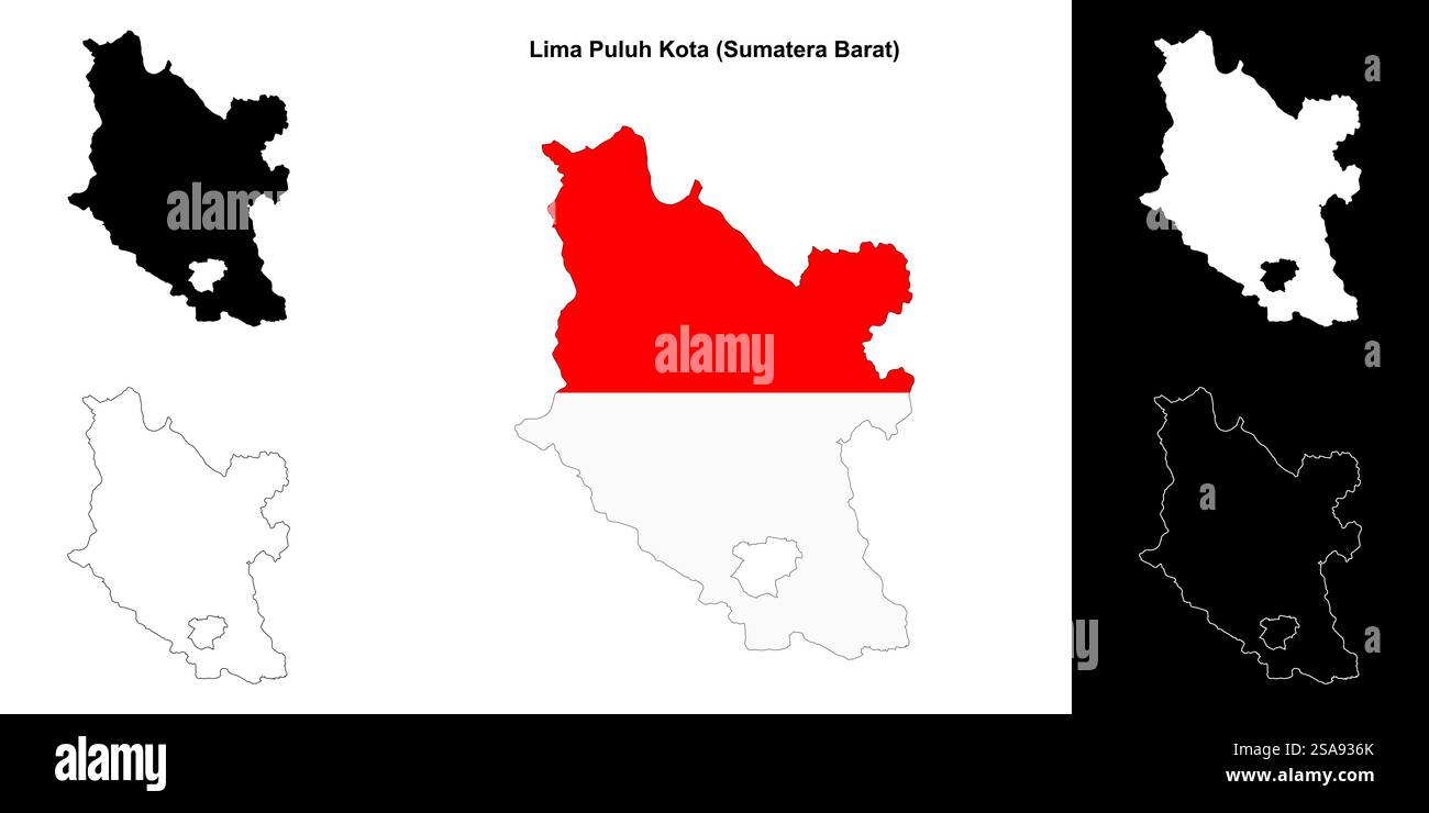 Blank lima puluh kota map hi-res stock photography and images - Alamy