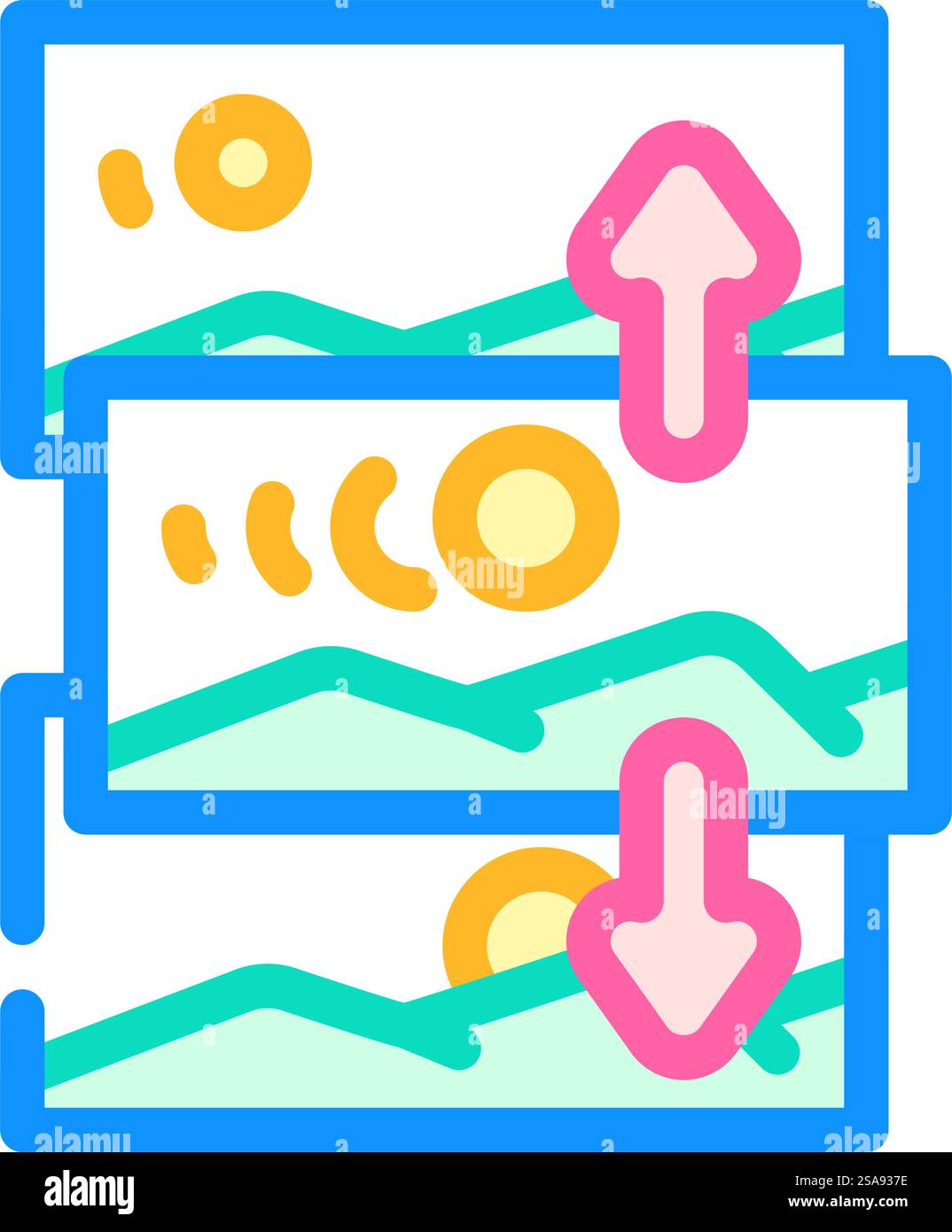 parallax scrolling ux ui design color icon vector. parallax scrolling ... parallax scrolling ux ui design color icon vector. parallax scrolling ...