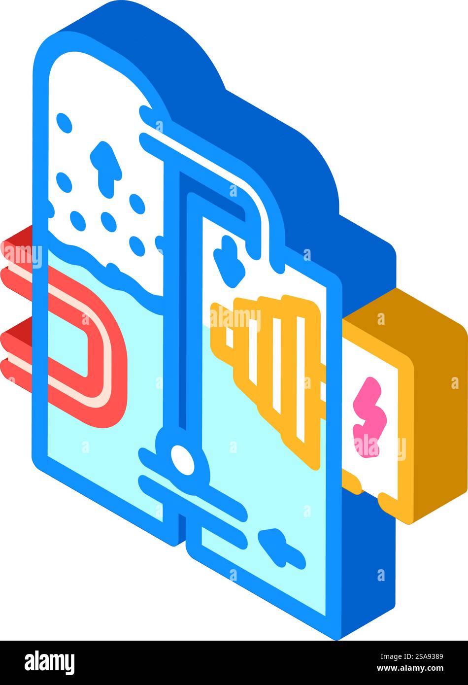 steam generation nuclear energy isometric icon vector. steam generation ...