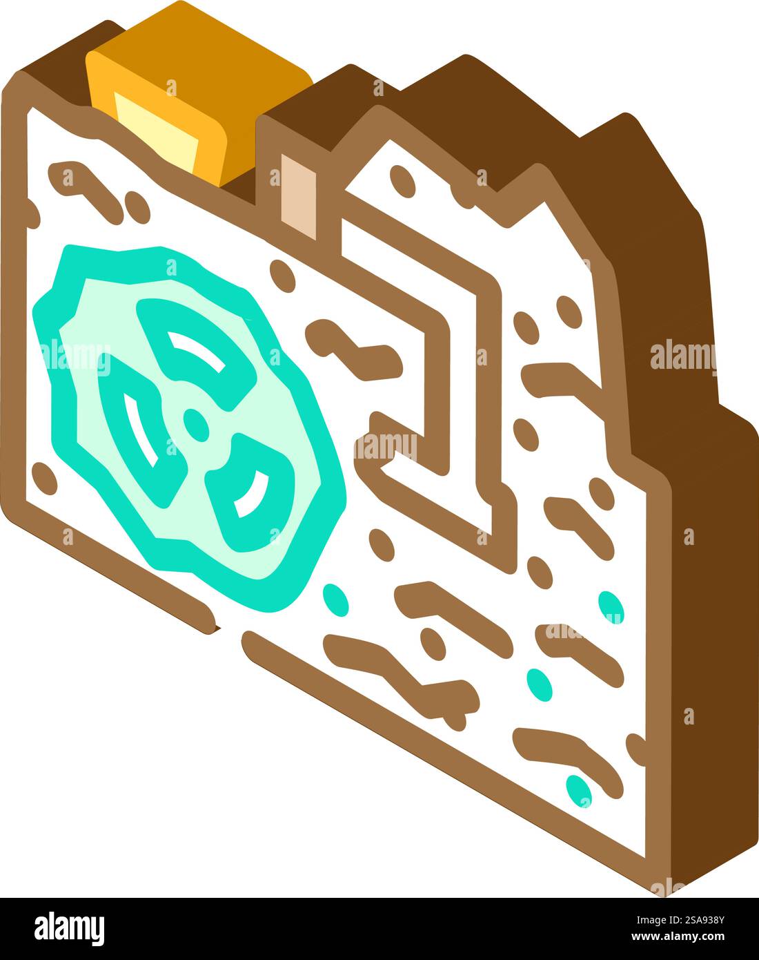 uranium mining nuclear energy isometric icon vector. uranium mining ...