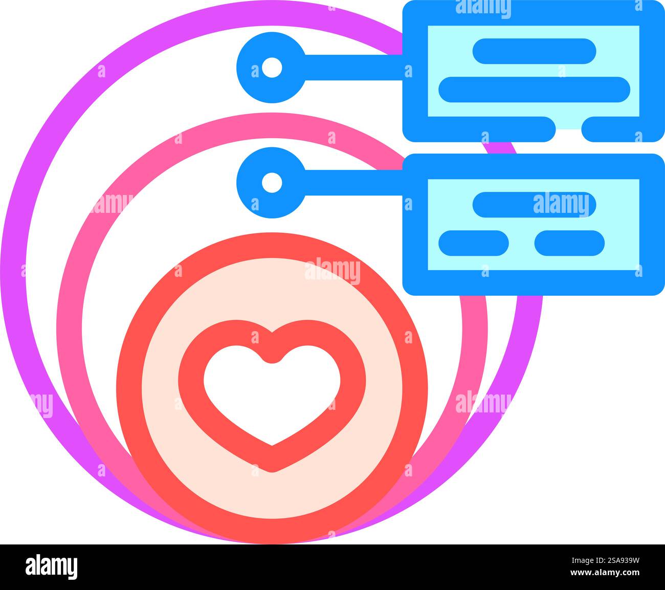 emotional design ux ui color icon vector. emotional design ux ui sign ...