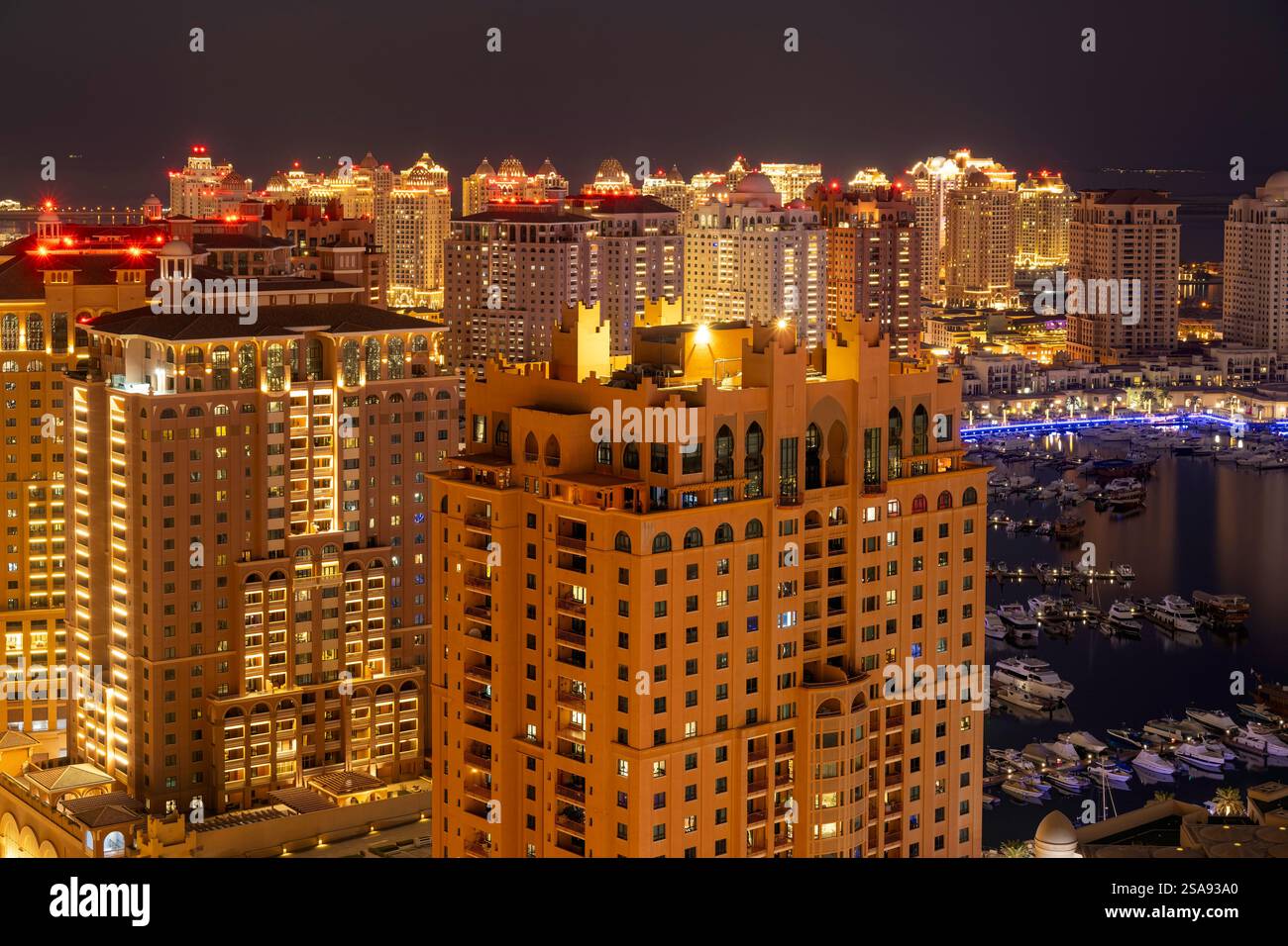 Aerial view of Peral Qatar Porto Arabia Doha Qatar Stock Photo - Alamy