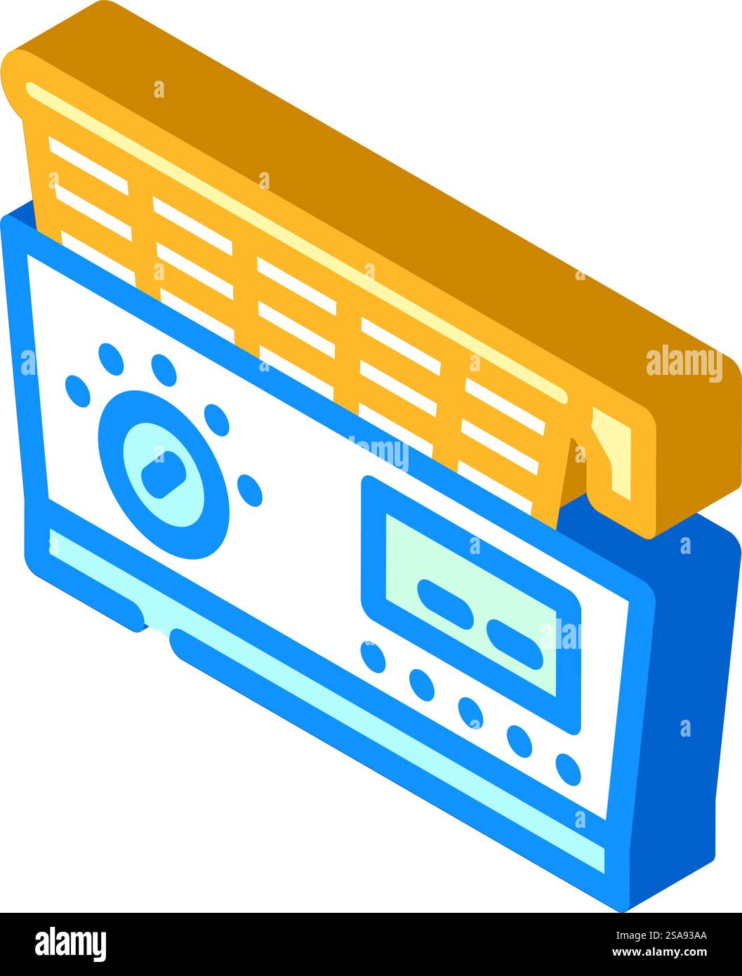 fryer restaurant equipment isometric icon vector. fryer restaurant ...
