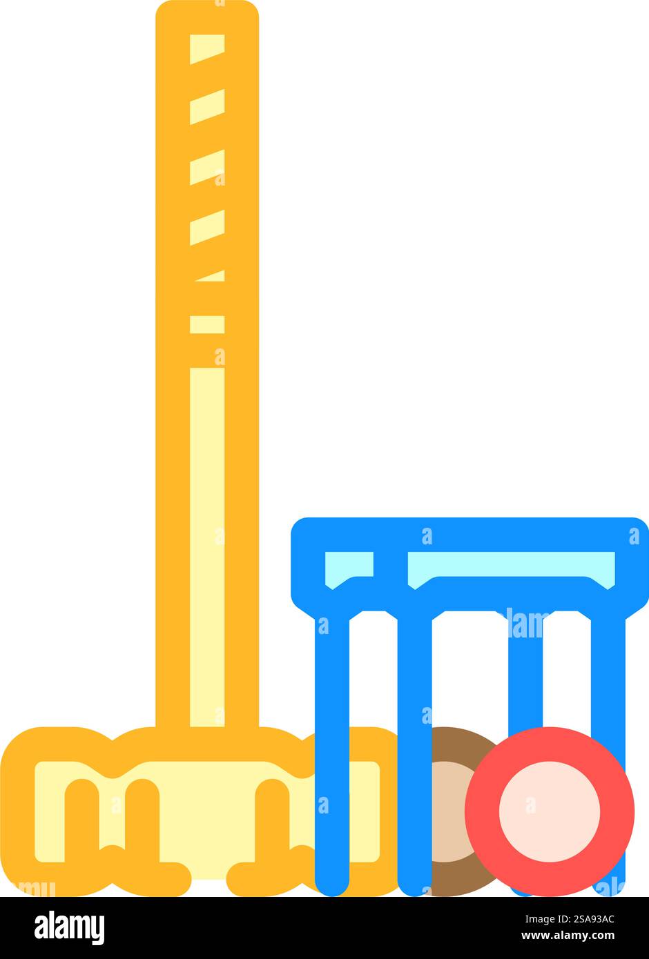 croquet game color icon vector. croquet game sign. isolated symbol ...