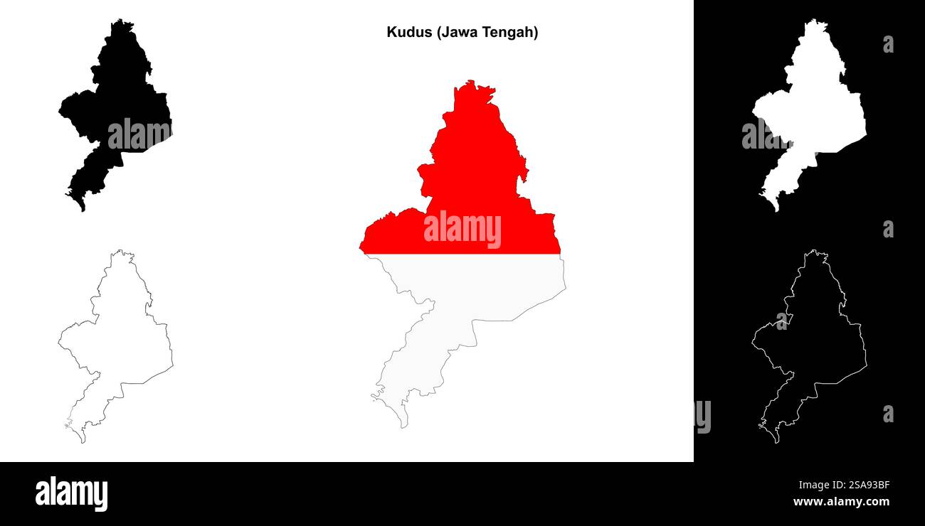 Kudus map vector hi-res stock photography and images - Alamy