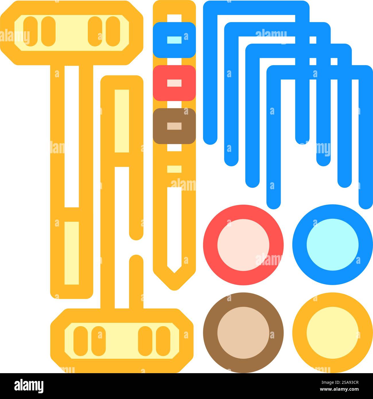 break shot croquet game color icon vector. break shot croquet game sign ...