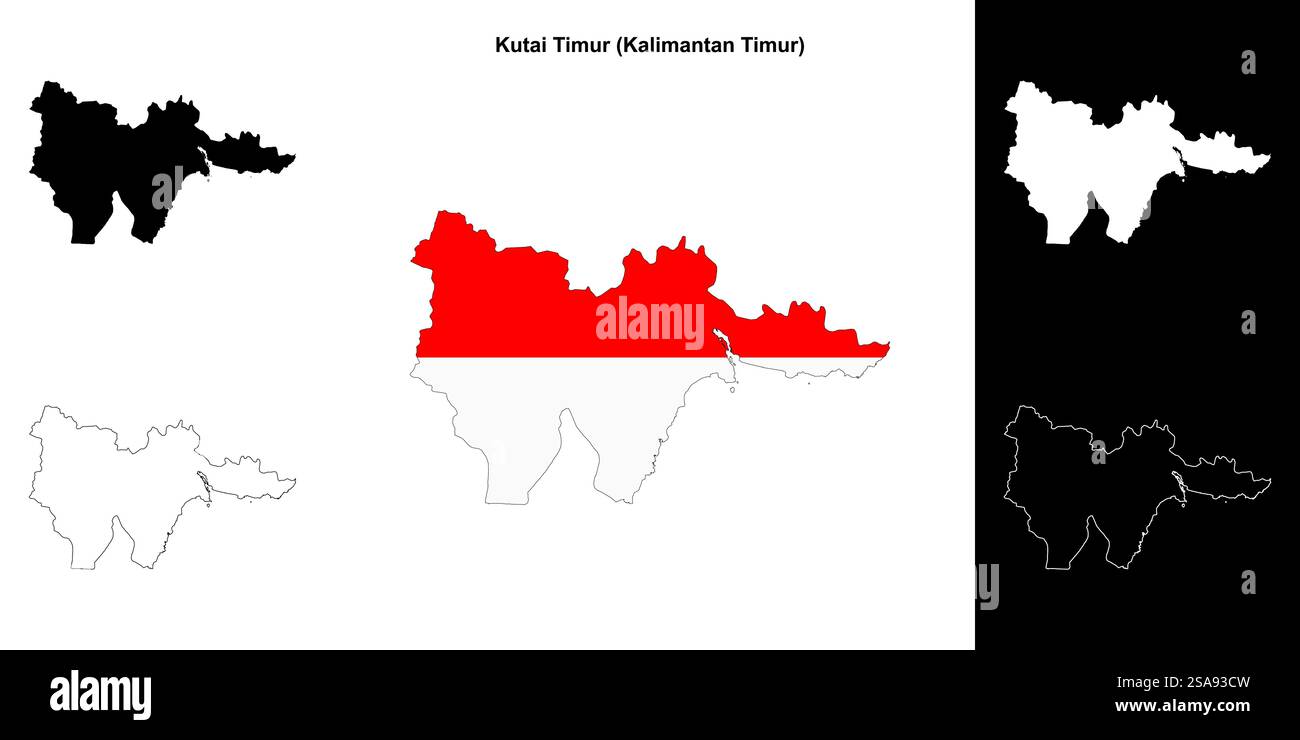 Blank kutai timur map hi-res stock photography and images - Alamy
