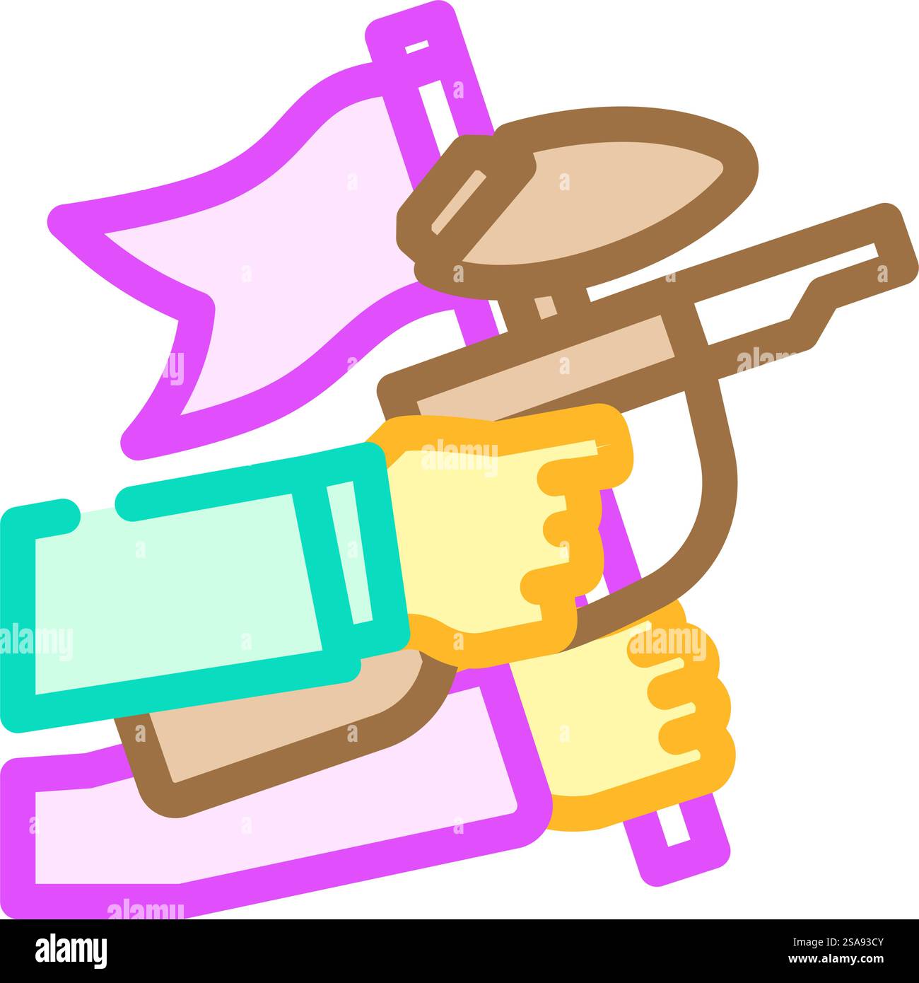 team paintball game color icon vector. team paintball game sign ...